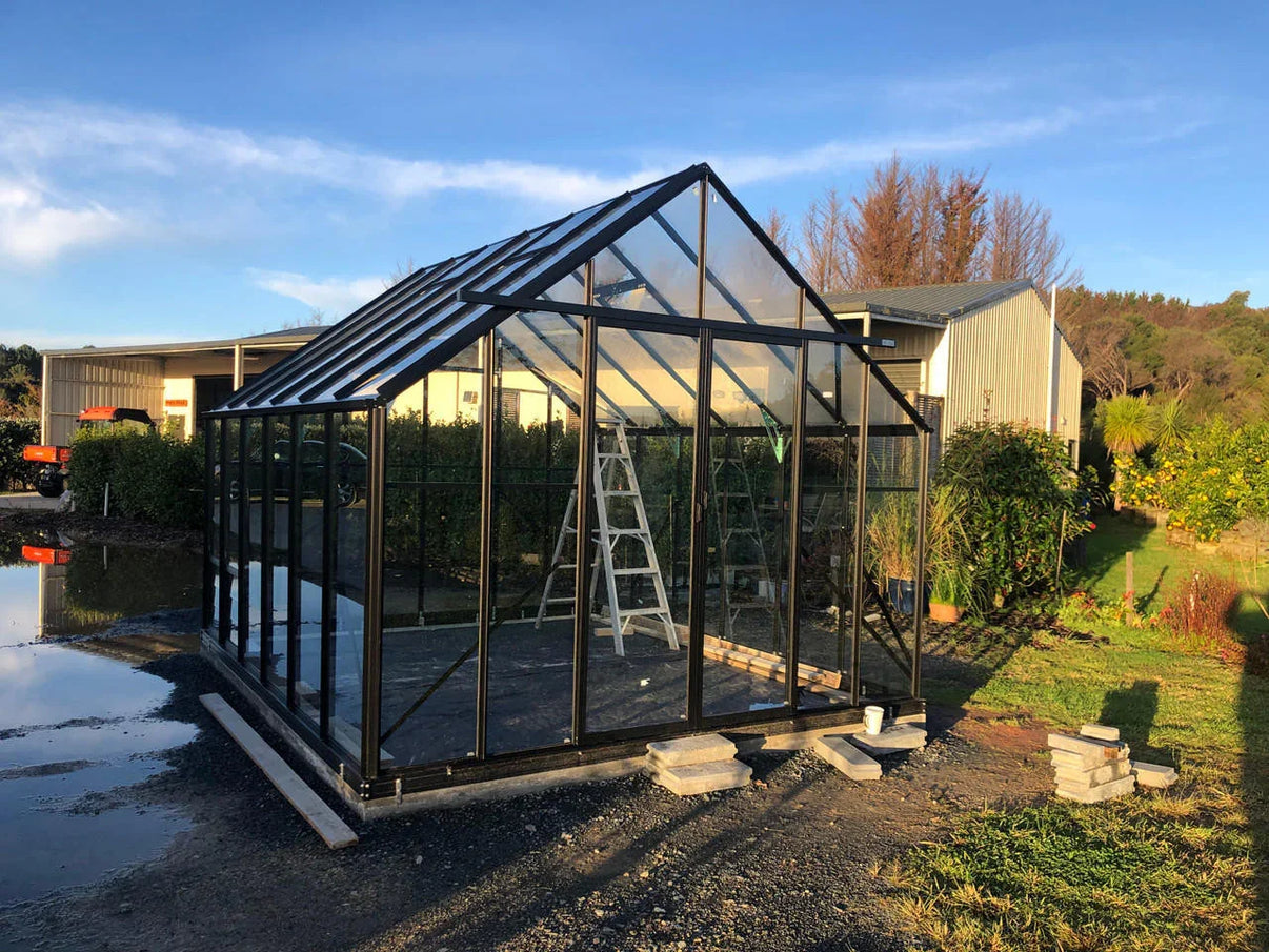 10x12ft Glasshouse 4mm Toughened | Winter Gardenz – wintergardenz.co.nz